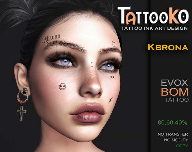 Second Life Marketplace - [TattooKO] Tattoo Kbrona - Evox