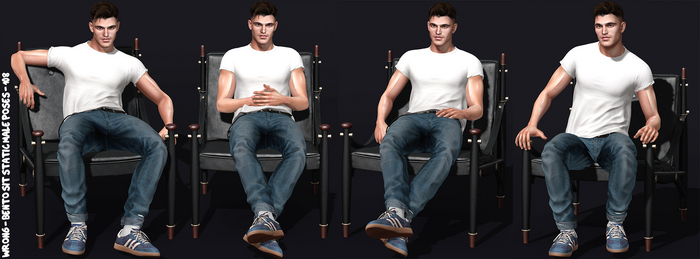 Second Life Marketplace - WRONG - BENTO SIT STATIC MALE POSES - 108