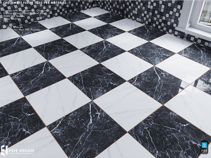 Second Life Marketplace - Checkmate Floor Tiles Material PACK