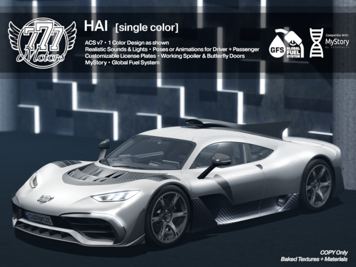 Second Life Marketplace - [777] HAI - Moonlight Silver (Add)