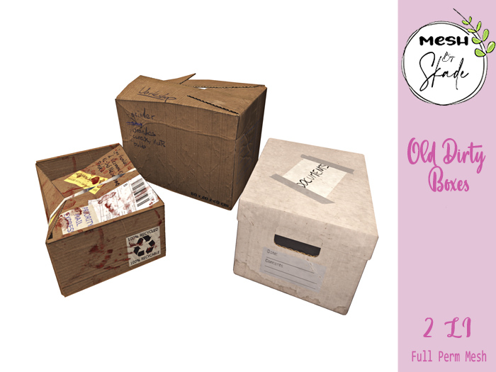 Second Life Marketplace - MBS - Full Permission Old Dirty Boxes