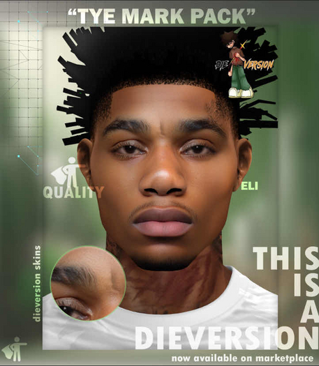 Second Life Marketplace - /DV/ Tye Mark Pack (Eli)
