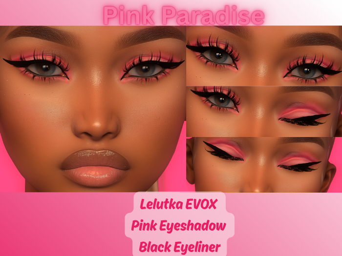 Second Life Marketplace - Pink Paradise Eye Make Up (Lelu EVOX)