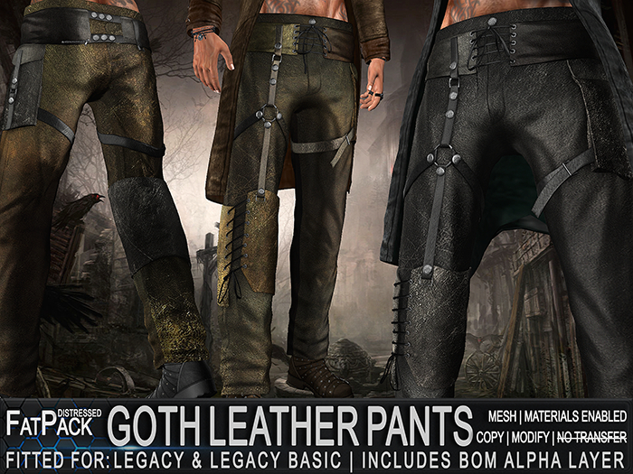 Second Life Marketplace - FATPACK - ZED 6x Legacy Distressed Goth ...
