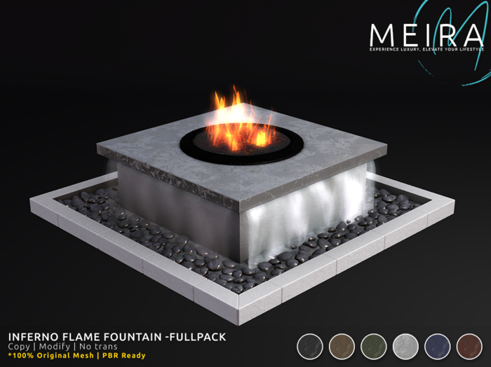 Second Life Marketplace - Meira Inferno Flame Fountain - Fullpack