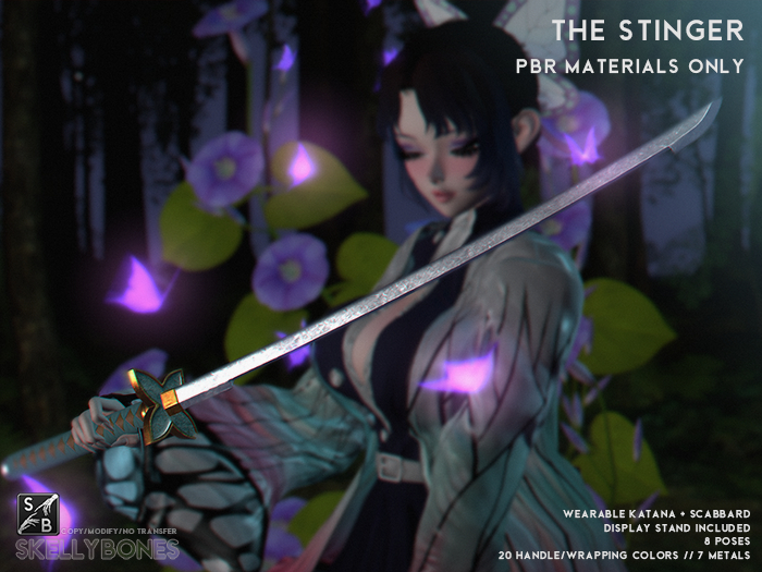 Second Life Marketplace - Skellybones -- The Stinger - Wearable Katana