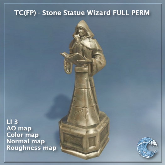 Second Life Marketplace - TC(FP) - Stone Statue Wizard FULL PERM