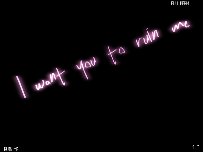 Second Life Marketplace - ~ VV ~ Ruin Me - Neon - Full Perm