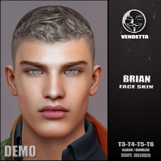 Second Life Marketplace - [ VENDETTA DEMO ] - BRIAN SKIN EVOX