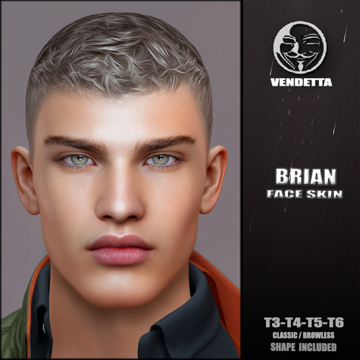 Second Life Marketplace - [VENDETTA FATPACK ] - BRIAN FACE SKIN ...