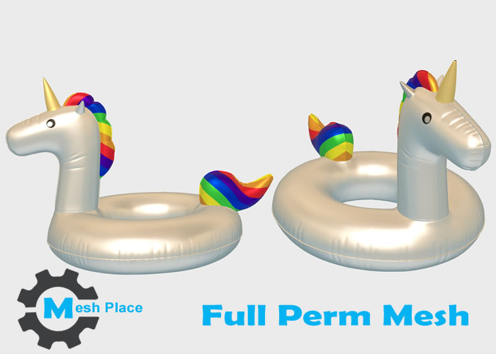 Second Life Marketplace - Mesh Place Inflatable PBR Unicorn Float Full Perm