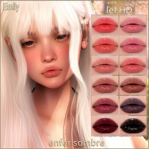 Second Life Marketplace - (Enfer Sombre*) LeLutka HD Lipstick - Emily