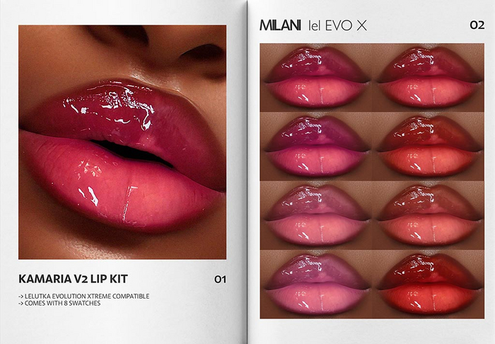 Second Life Marketplace - MILANI - "KAMARIA V2" LIP KIT / DEMO