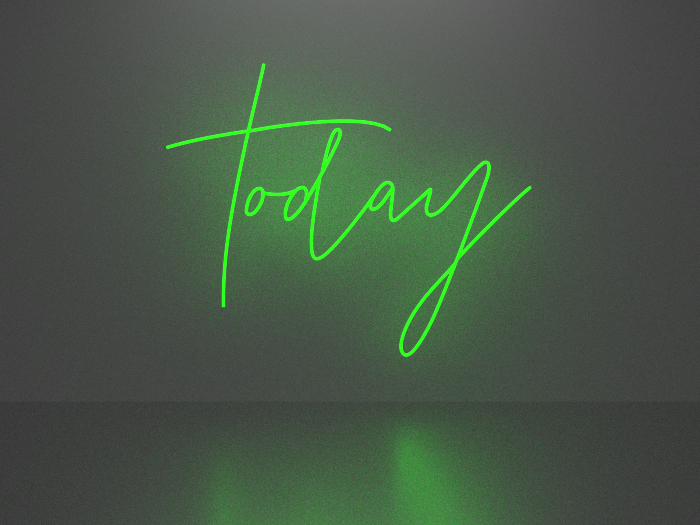 Second Life Marketplace - Today neon sign Full Permission