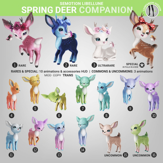 Second Life Marketplace - SEmotion Libellune Spring Deer Companion