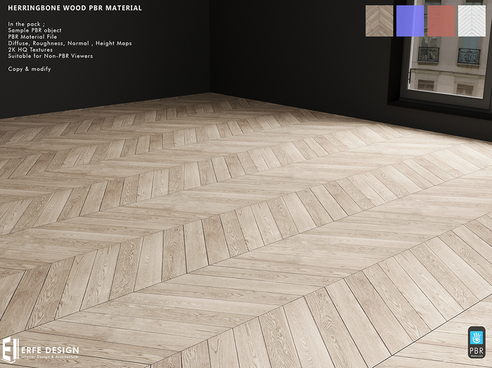 Second Life Marketplace - Herringbone Wooden PBR Material [Erfe Design ...