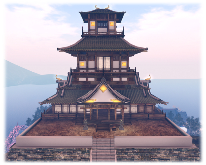 Second Life Marketplace - Shogun Set - Osaka Castle - Japanese Castle
