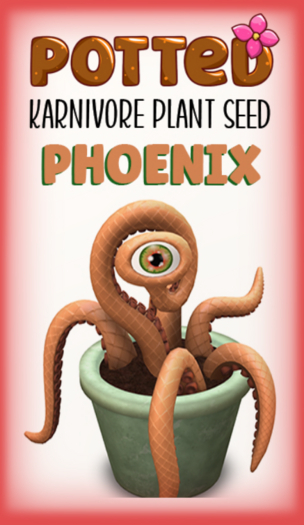 Second Life Marketplace - Potted: Karnivore Plant Seed: Phoenix