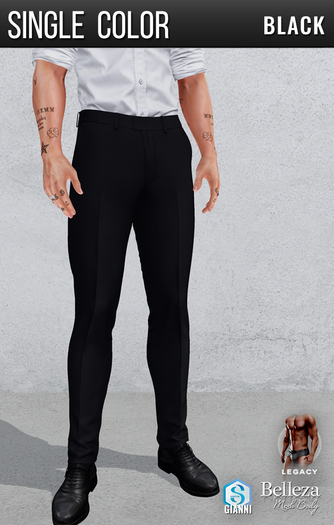 Second Life Marketplace - {COLD-ASH} TAILORED Tux Trousers (Single-Black)
