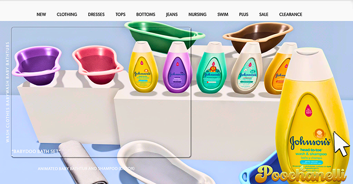 Second Life Marketplace - POOCHIE:BABYDOO BATH SET (UNPACKER)