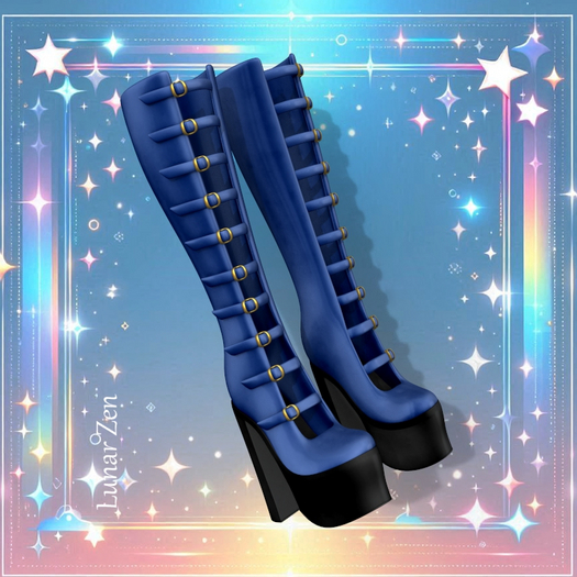 Second Life Marketplace - Blue Roleplay Boots LaraX