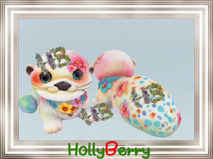 Second Life Marketplace - HB: Floral Whimsy Otter FuLL PERM