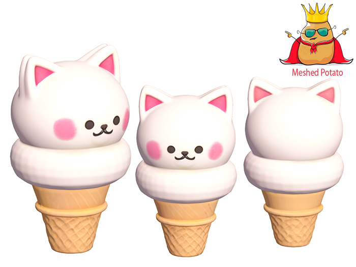 Second Life Marketplace - Kawaii Cat Ice Cream Full Perm