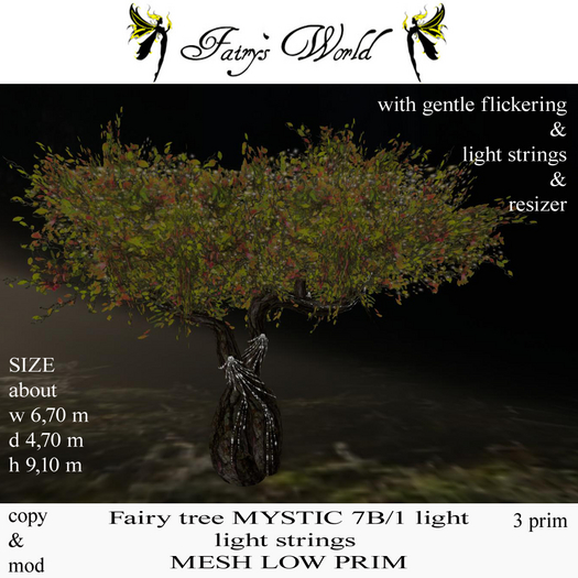Second Life Marketplace - *FW* tree MYSTIC 7-B 1 ELEPHANT colored MESH ...