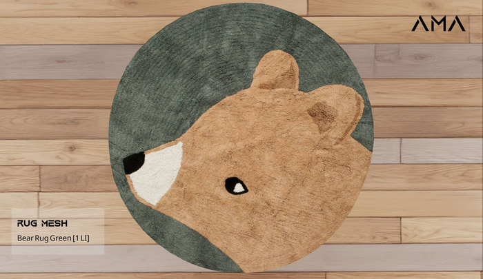 Second Life Marketplace - [AMA] Bear Rug Green