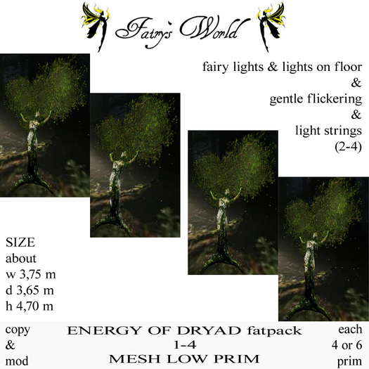 Second Life Marketplace - *Fairy`s World* THE ENERGY OF DRYAD mesh LOW ...