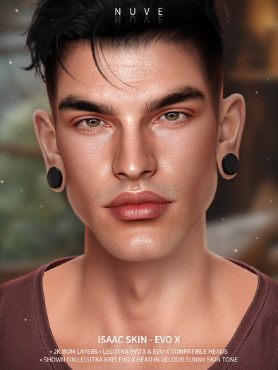 Second Life Marketplace - Nuve. Isaac skin (Velour) Fat Pack - Lelutka ...