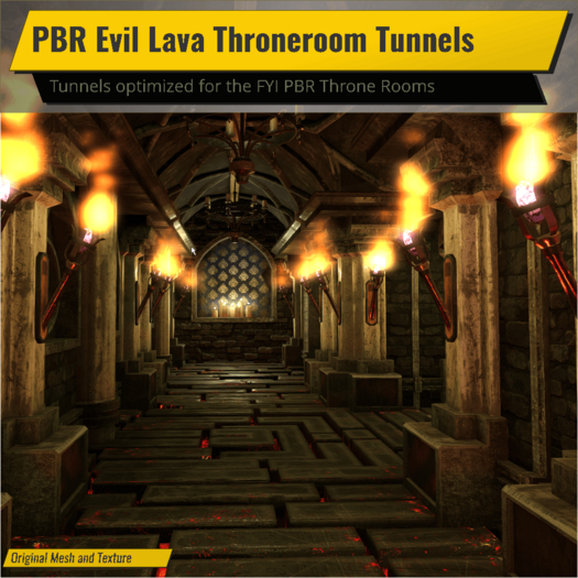 Second Life Marketplace - PBR Evil Lava Throneroom Builders Kit Fat Pack