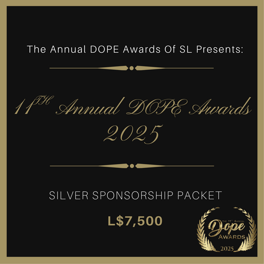 Second Life Marketplace - DOPE Awards '25 Sponsorship Silver- L$7,500