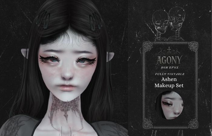Second Life Marketplace - ' AGONY ' Ashen Makeup Set [EvoX]