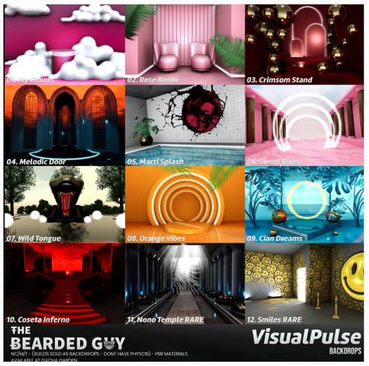 Second Life Marketplace - 07 Wild Tongue Backdrop - Visual Pulse - The Bearded Guy