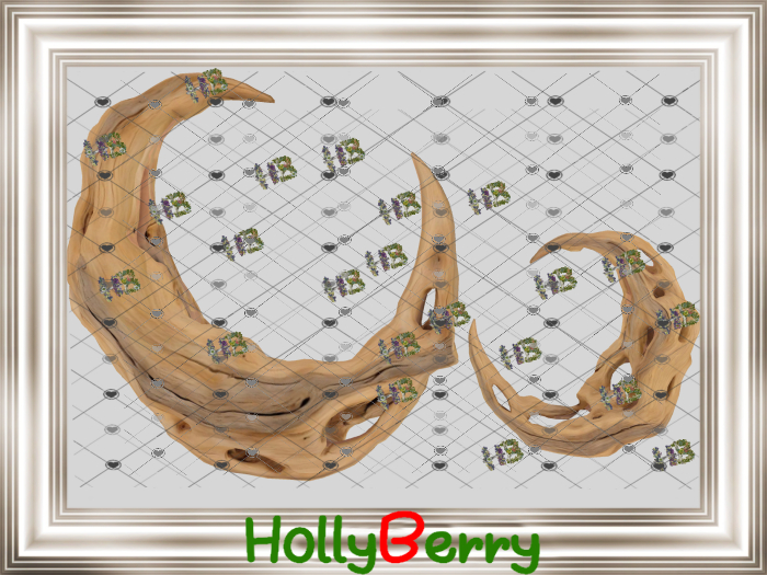 Second Life Marketplace - HB: Carved Wood Crescent Moon FuLL PERM