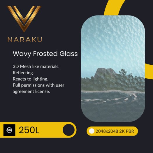 Second Life Marketplace - [Naraku] Wavy Frosted Glass 2K PBR v2.0 [FULL ...