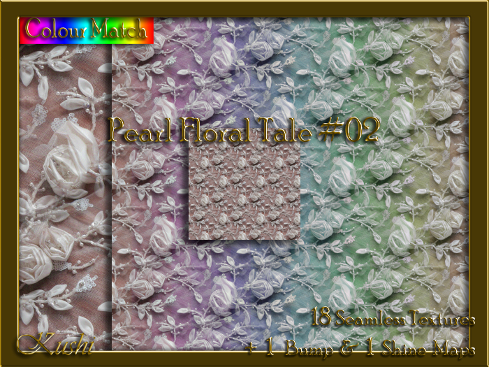 Second Life Marketplace - Pearl Floral Tale #02 Texture Pack