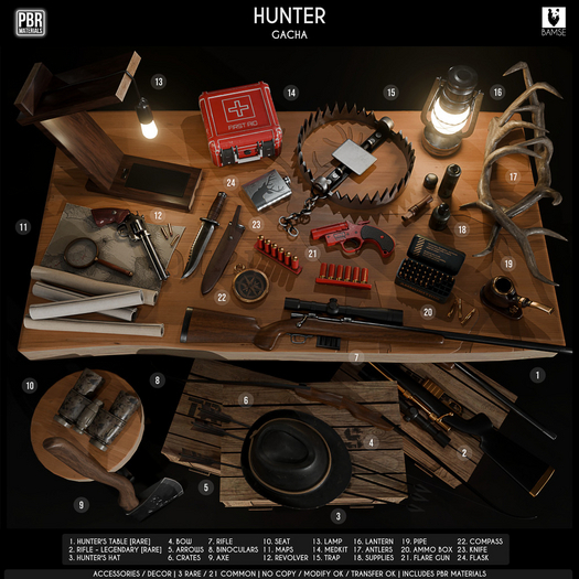 Second Life Marketplace - 1. BAMSE : Hunter - Hunter's Table RARE