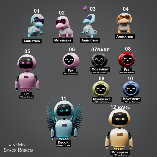 Second Life Marketplace - 03 ::InkMe:: Space Robots