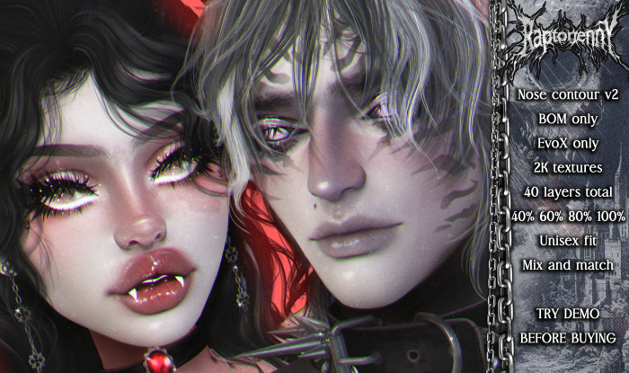 Second Life Marketplace - [RaptorJenny] Nose contour v2