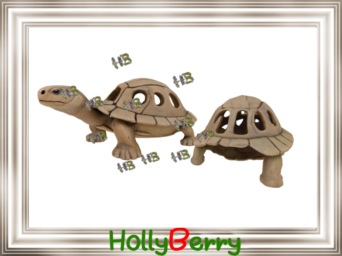 Second Life Marketplace - HB: Carved Wood Turtle Planter FuLL PERM