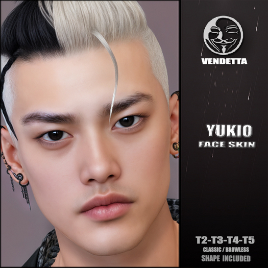 Second Life Marketplace - [VENDETTA ] - T5 YUKIO SKIN -LELUTKA EVO X ...
