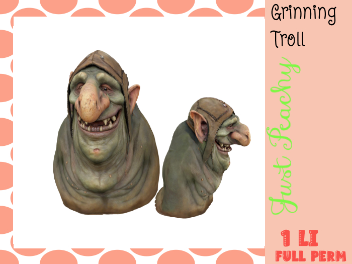 Second Life Marketplace - ::JP:: Grinning Troll Bust FULL PERM