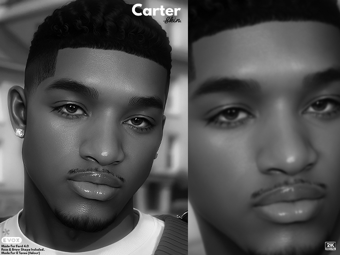 Second Life Marketplace - Undertone. x lel evox - Carter Skin (Demos)