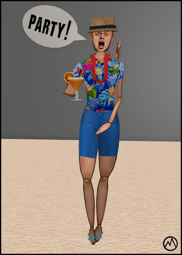Second Life Marketplace - Cardo Hawaii Tiki outfit ( for PMR body)