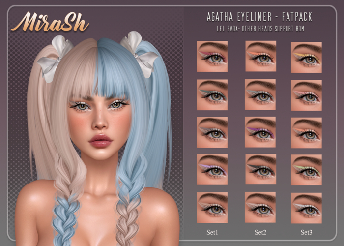 Second Life Marketplace - MiraSh [Agatha eyeliner] [BOM EvoX]