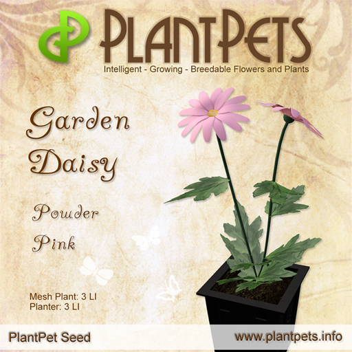 Second Life Marketplace - PlantPet Seed [Garden Daisy *Powder Pink*]
