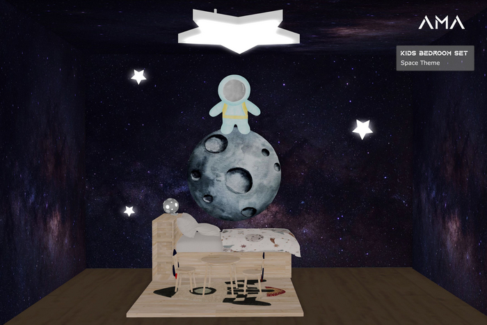 Second Life Marketplace - [AMA] Kids Bedroom Set - Space Theme