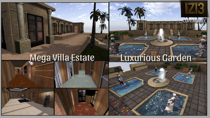 Second Life Marketplace - Mega Villa Estate - Luxurious Garden, Copy Modify